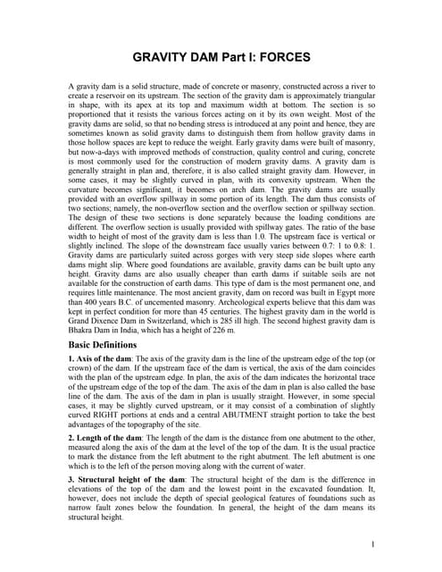 Seismic Forces and Stability Analysis of Gravity Dam.pdf | Geology | Science