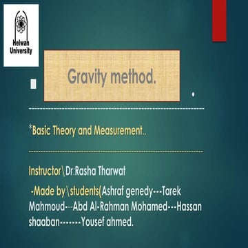 Gravity method | PDF