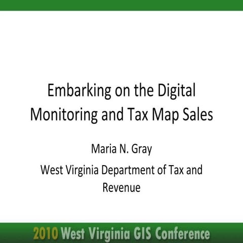 Digital Monitoring and Tax Map Sales (2010) | PPT