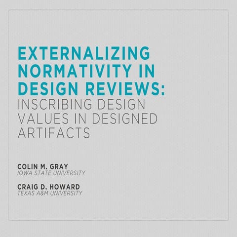 Normativity in Design Communication: Inscribing Design Values in ...