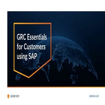 GRC Essentials for Customers using SAP | PPTX