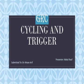 Trigger and Cycling with trigger and cycle asynchronouy | PPT