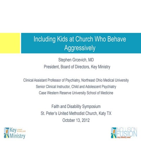 Including Kids at Church Who Behave Aggressively | PDF