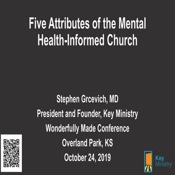 Five Attributes of the Mental Health-Informed Church | PPTX