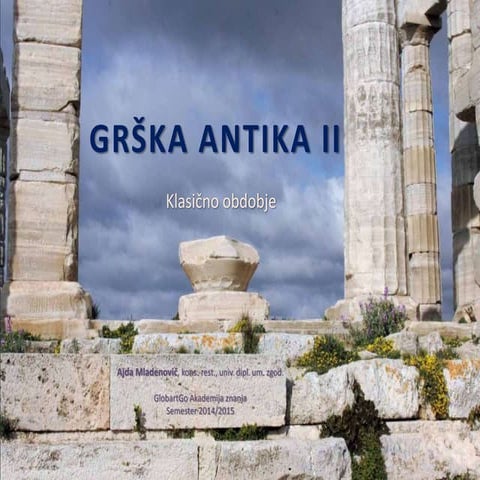 Grcija II - klasicna umetnost | PPTX