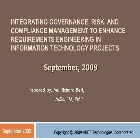 Grcm Presentation On Aug 4 2009 | PPT