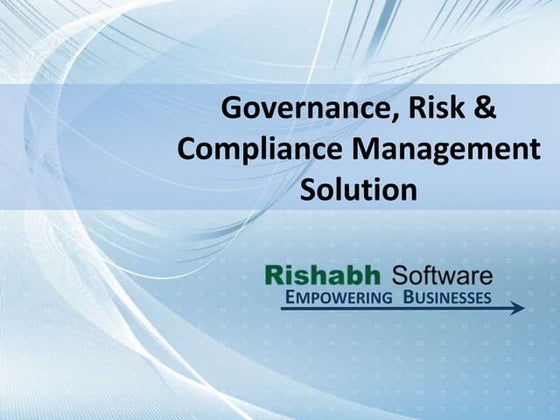 Governance, risk and compliance framework | PPTX