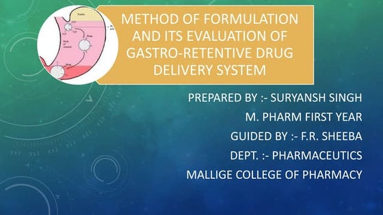 Floating drug delivery system ppt | PPTX | Chemistry | Science