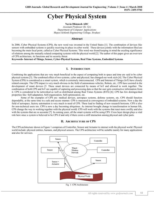 The Impacts of Cyber Physical Systems on Products | PPT