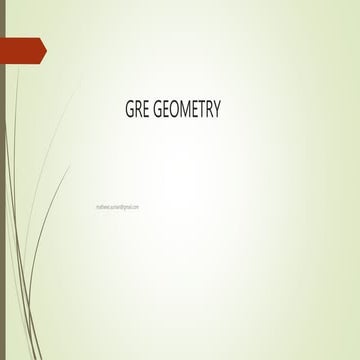 GRE GEOMETRY AND ARITHMETIC PROBLEMS | PPT