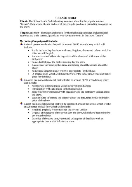 Example client briefs | PDF