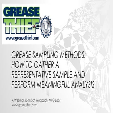 Grease sampling workshop SKF 011518 | PPT