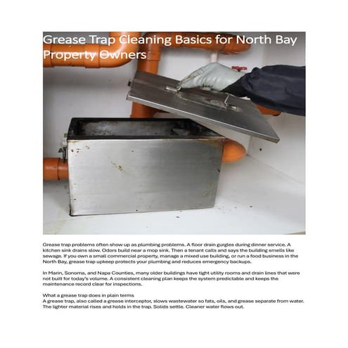 Tips for grease trap cleaning | PPTX