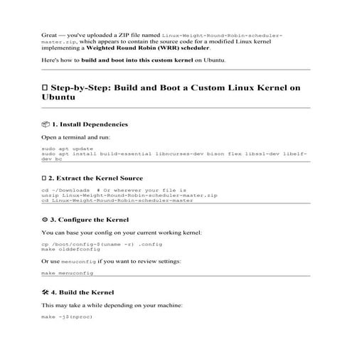 Project Guide for Modifying Kernel Source | DOCX
