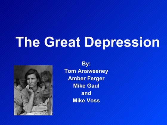The great depression | PPT