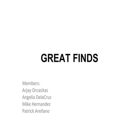 Great Finds | PPT