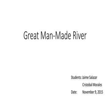 Great man-made-river | PPTX