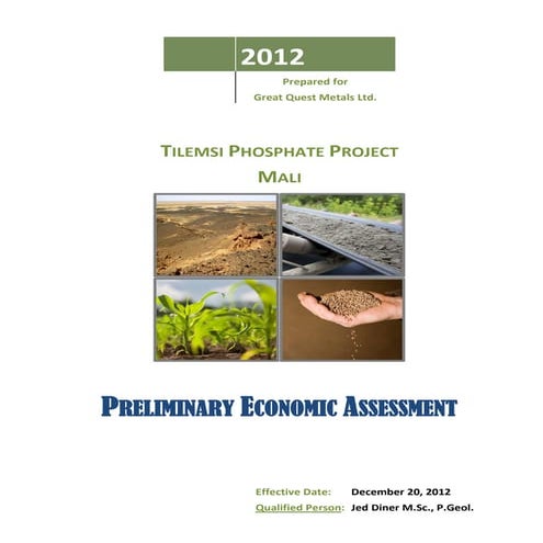Great quest-tilemsi-phosphate-project-pea-(06 feb13) | PDF