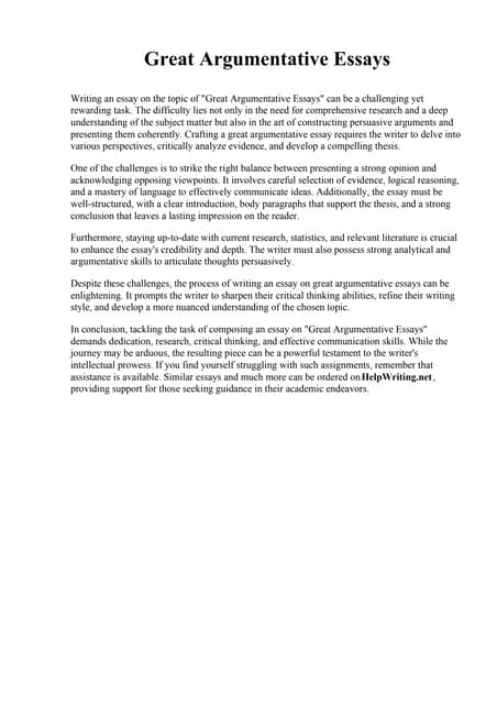 Writing A Argumentative Essay.pdf | Homework and Study | Education