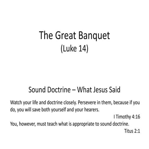 The Great Banquet | PPTX