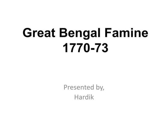 Bengal Famine of 1943 | PDF | Food & Drink