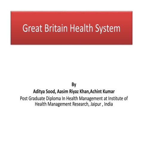 Great britain health system | PPTX