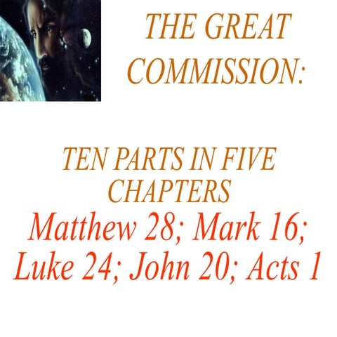 The Great Commission presentation and explanation | PPTX