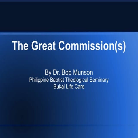The Great Commission(s) | PPT