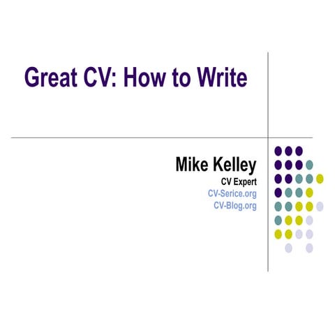 Great cv how to write | PPT