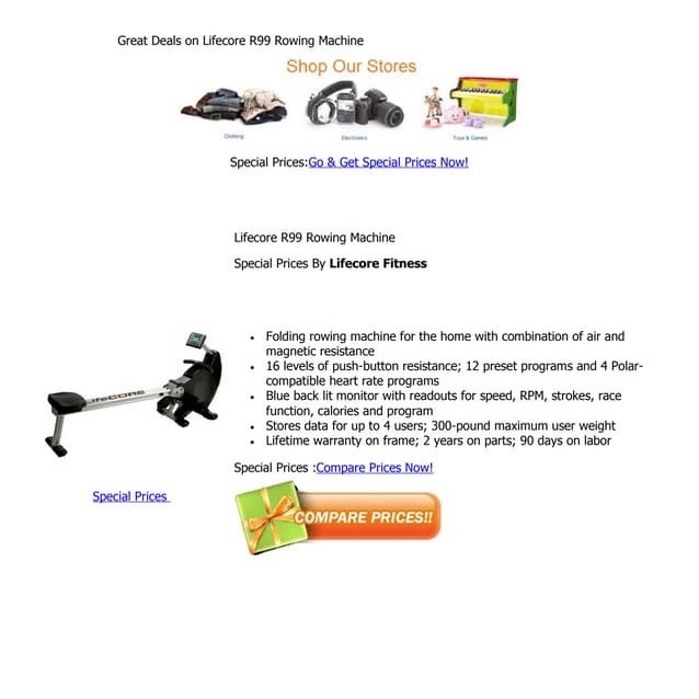 Great deals on lifecore r99 rowing machine