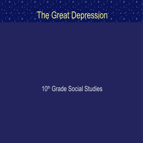 Great Depression | PPT