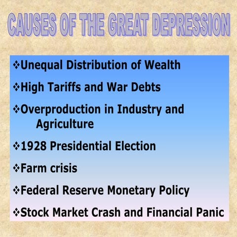 Great depression | PPTX | Commodities | Economy