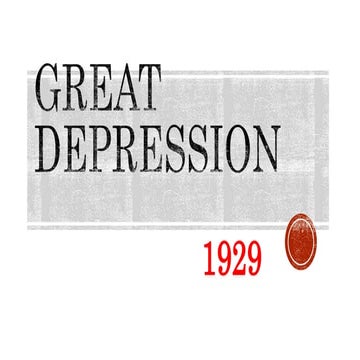 Great depression 1929 | PPTX