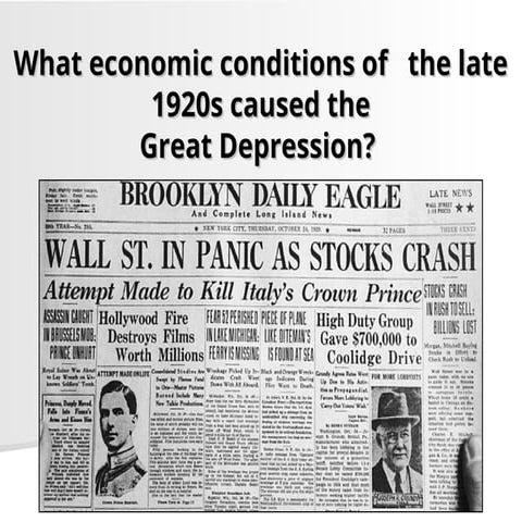 Great Depression Causes.ppgggggggggggggggggggggggggggt | PPT