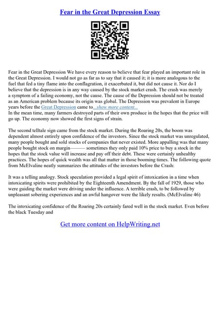 The Great Depression Power Point | PPT