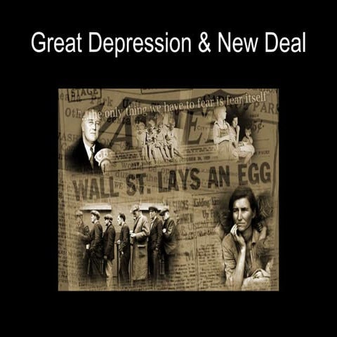 Great depression new deal | PPT | Consumer Banking | Personal Finance