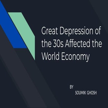 Great depression of the 30s affected the world economy (1) | PPT