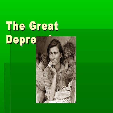 Great depression ppt presentation | PPT