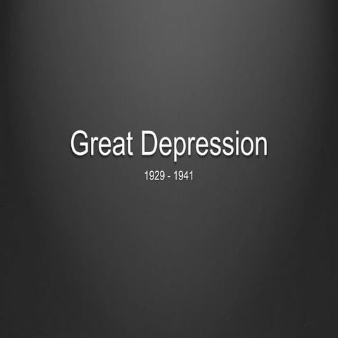 Great depression presentation a c 2015 | PPT