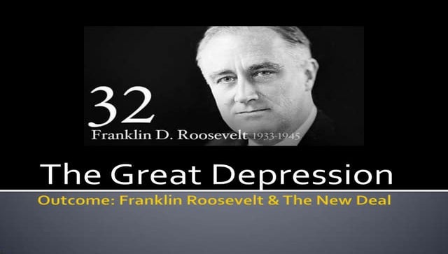 Franklin D Roosevelt Great Depression