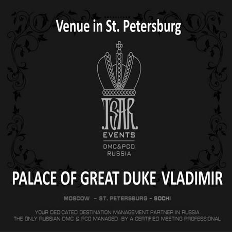Great Duke Vladimir Palace (Venue in St. Petersburg 2014) | PDF