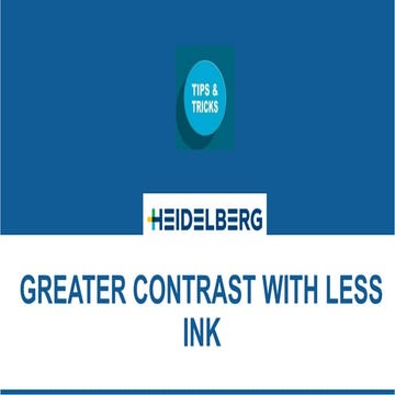 Greater contrast with less ink | PPTX