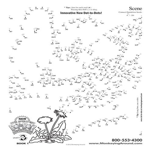 Greatest Dot-to-Dot Adventure Book 1 sample puzzle | PDF