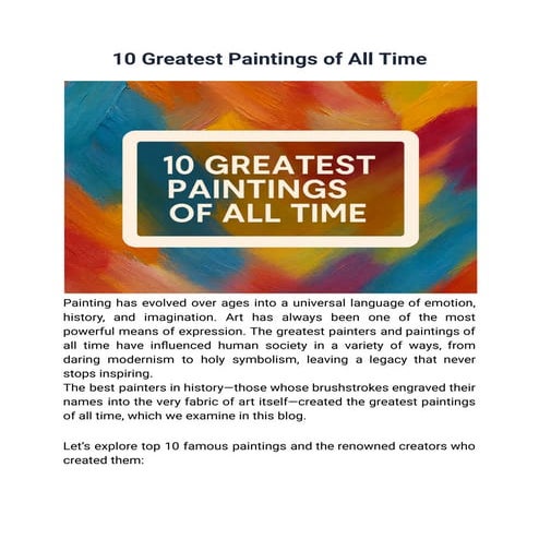 Greatest Paintings of All Time- Art and Beyond.pdf