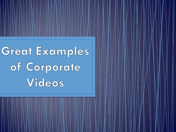 Corporate Video Storyboard | PPT