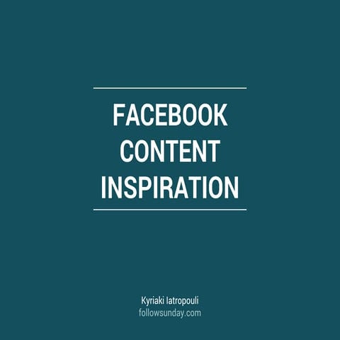 Social Media Content Inspiration | PPT