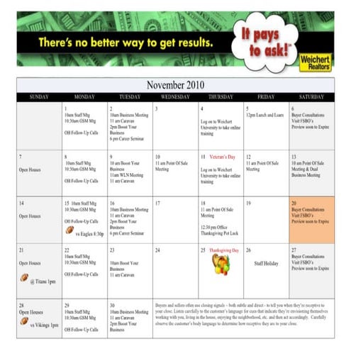 October Training Calendar | PDF