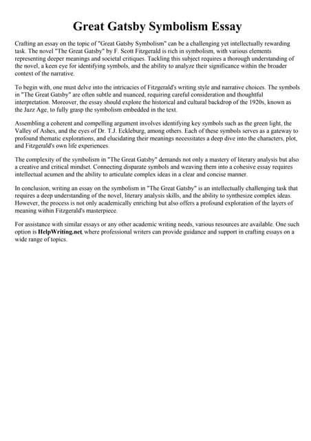 Essay Questions For The Great Gatsby.pdf