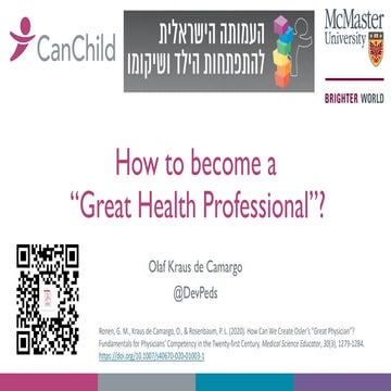 How to become a "Great Health Professional"? | PDF