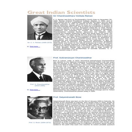 Great indian scientists | PDF